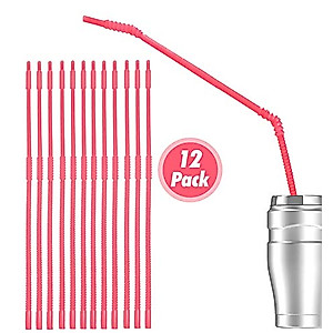 Made in USA Extra Long Reusable Drinking Straws 22 Inches long Ideal for Limited Mobility Situations Dishwasher Safe FDA Grade BPA-Free Material 12 Pieces