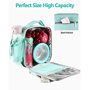 Amersun Kids Insulated Lunch Box[Patent Design], Lunch cooler with Multi-pocket, Keep Food Warm Cold & Durable School Lunch Bag for Kids Teen Girls Boys, Lunch Tote Bag for Children, Light Blue