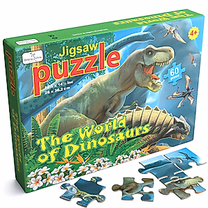 Planet of The Dinosaurs Jigsaw Puzzles for Kids Ages 4-8 | Fun & Entertaining Toys for Children | Epic Educational Birthday for Boys & Girls