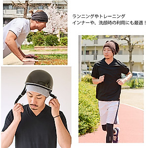 Headband Men Athletic Workout - Womens Headscarf Fitness Hair Sweat Band Exercise Moisture Wicking Elastic Running Casualbox Black