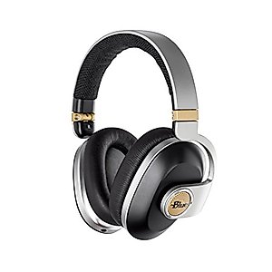 Blue Satellite Premium Wireless Noise-Cancelling Headphones with Audiophile Amp (Black)