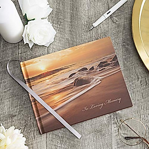Global Printed Products Funeral Guest Book Sun 9"x7"