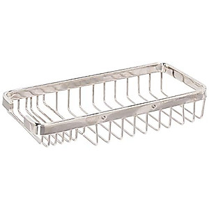 Allied Brass BSK-60SR Rectangular Combination Shower Basket, Polished Nickel