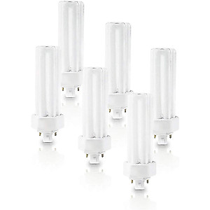 (6 Pack) PLT-42W 841, 4 Pin GX24Q-4, 42 Watt Triple Tube, Compact Fluorescent Light Bulb