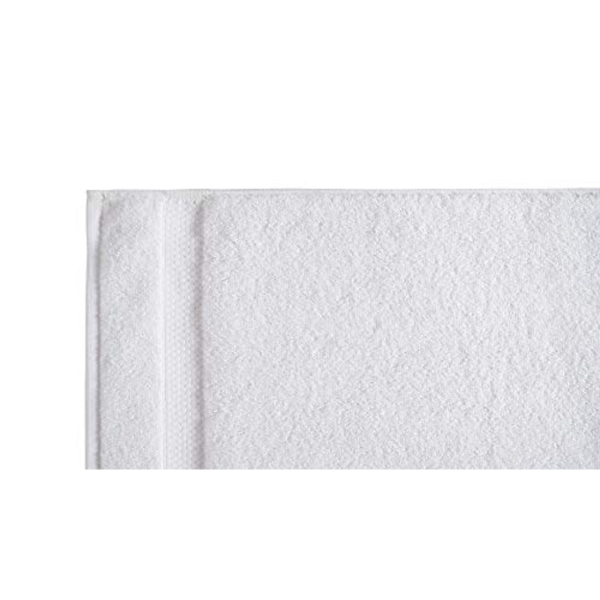 AmazonCommercial Premium 100% Cotton Bath Towel Set - Pack of 6, 27 x 54 Inches, 600 GSM, White