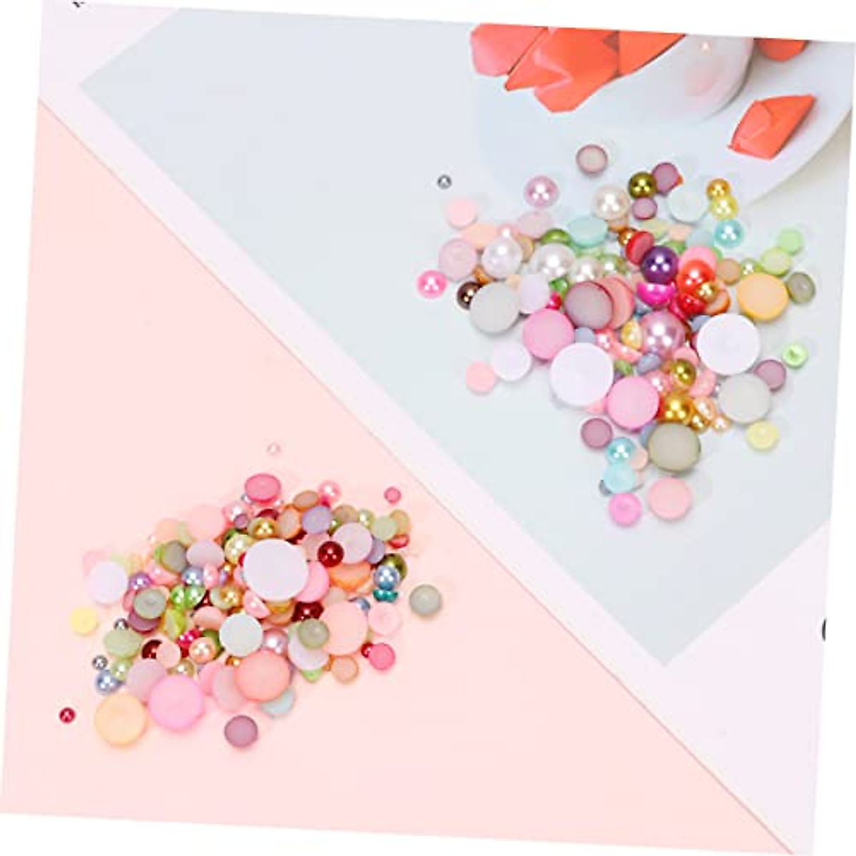 COHEALI 1 Necklace Beads Gemstone Beads Flat Back Pearl Flat Nail Sticker Pearl Beads Beading Kits DIY Beads Loose Beads Scattered Beads Manicure Material Package Beads for Crafts