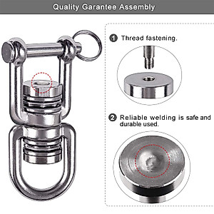 BeneLabel Swing Swivel with 2 Bearing, 360° Rotation, 770LB Capacity, Safest Rotational Device Hanging Accessory for Web Tree Swing, Aerial Dance, Children's Swing, Yoga Swing Sets