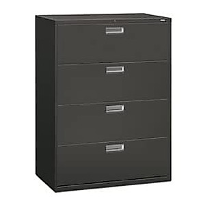 HON 694LS 600 Series 42-Inch by 19-1/4-Inch 4-Drawer Lateral File, Charcoal