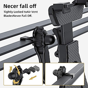 PLDHPRO Tablet Holder Car Mount for All 6"-11" Apple iPad Samsung Galaxy Tab Tablet, Tablet Holder for Car Dashboard Air Vent Windshield iPad Suction Cup Mount, Adjustable Car Tablet Holder for Driver