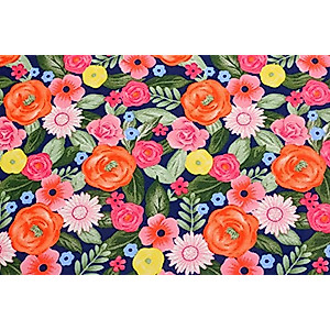 100% Cotton Quilting Fabric Bundles 10 pcs Fat Quarters, Squares Sheets for Patchwork, Sewing, Quilting, Crafting 19.6’’x15.7’’ (50cmx40cm), Green Floral