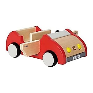 Hape Wooden Doll House Family Car| Toy Vehicle Seats up to 4 Figures for Complete Doll House Furniture Set
