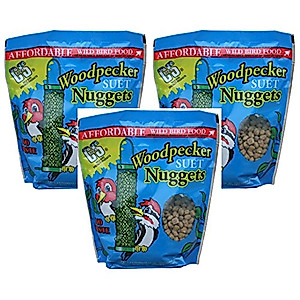C and S Woodpecker Suet Nuggets (Pack of 3)