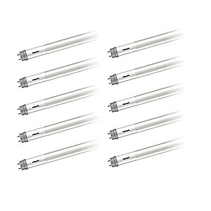 Philips LED 534172 Ballast Bypass 4-Foot T8 Tube Glass Light Bulb: 1800-Lumen, 4000-Kelvin, 14 (32-Watt Equivalent), Medium Bi-Pin G13 Base, Frosted, Cool White, 10-Pack