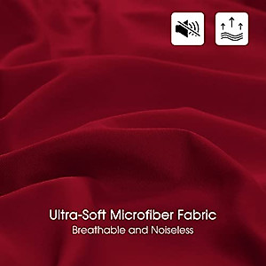 Basic Beyond King Size Comforter Set - Red and Black Comforter Set King, Reversible King Bed Comforter Set for All Seasons, 1 Comforter (104"x92") and 2 Pillow Shams (20"x36"+2")