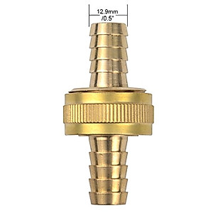 3Sets Brass 1/2" Garden Heavy Duty Hose Mender Repair End Replacement Male Female Connector with Stainless Clamp