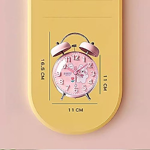 HEGZA Analog Alarm Clock Loud Alarm Clock for Bedrooms, Analog Alarm Clock, Small Alarm Clock, Cute Design for Kids, Battary Operation, 4 inch Kids Alarm Clocks (Color : B)