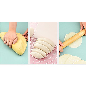 Silicone Baking Mats,Large Kneading Pad Kitchen Tool Kneading Pad Rolling Mat,Household Silicone Non-Stick Baking Mat Rolling Dough Pad Kitchen Baking Tools (Green)