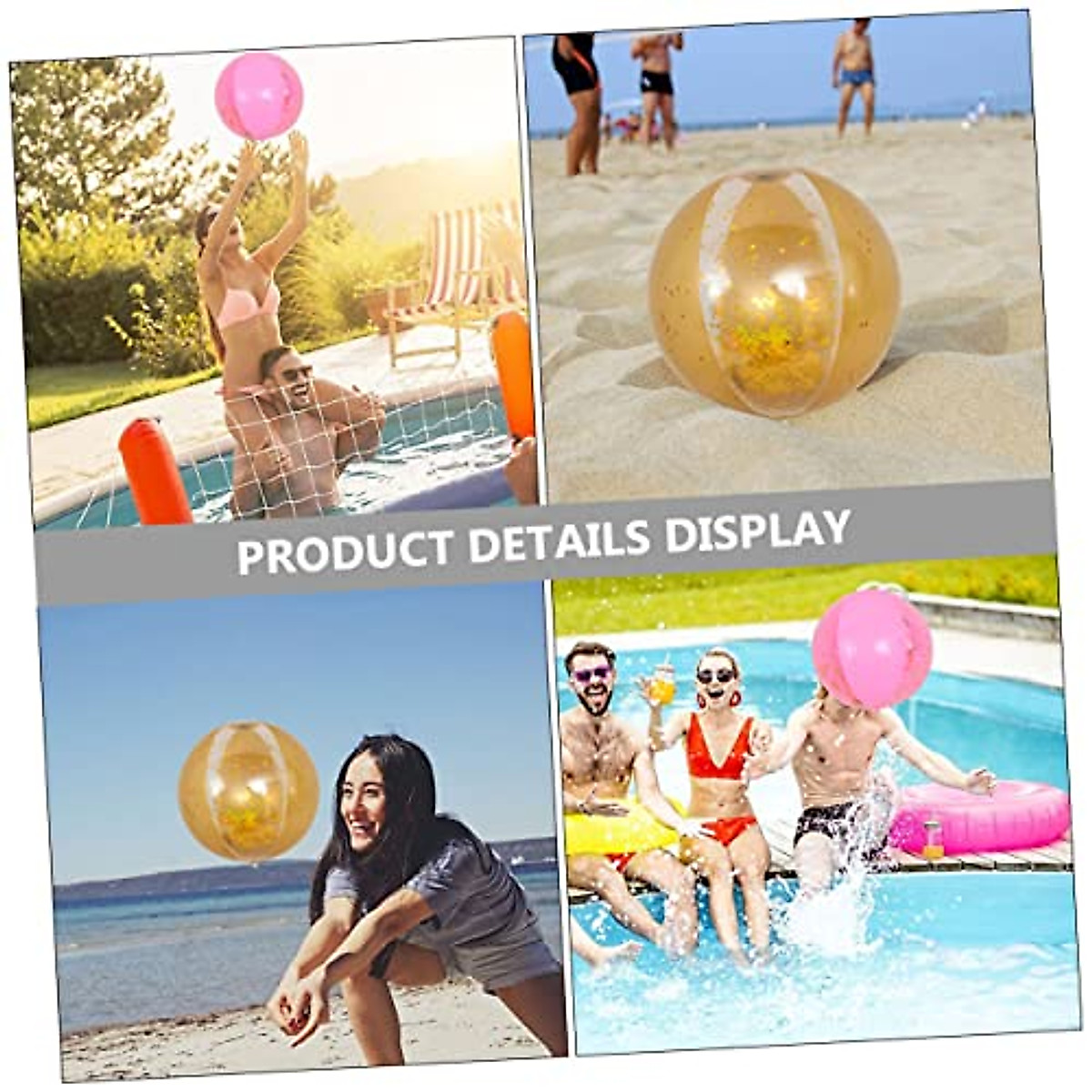 Alasum 4pcs Transparent Beach Ball Boys Beach Toys Childrens Toys Beach Balls for Kids Kid Toy Water Toy Ball Summer Pool Ball Water Playing Ball Pool Party Inflatable Water PVC
