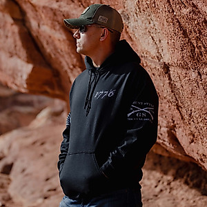 Grunt Style 1776 Flag Hoodie (Black, XXLarge)