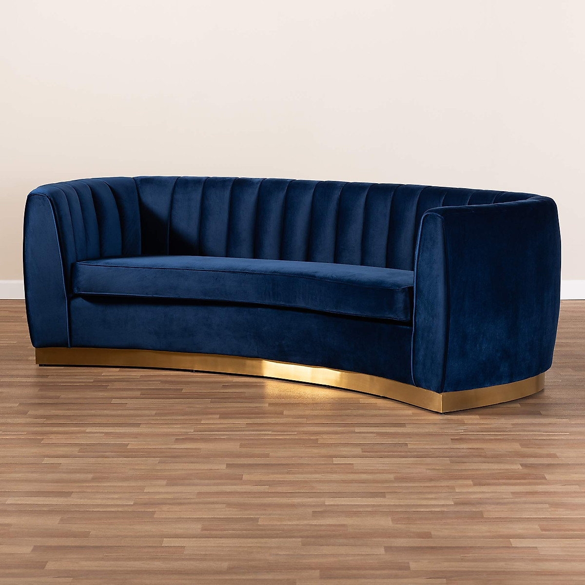 Baxton Studio Sofas, Royal Blue/Gold