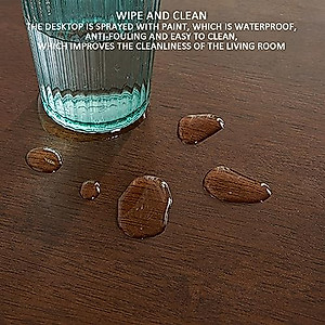 AAMNA Mini Coffee Table with V Base, Vintage Round End Tables, Sofa Table for Dining Room, Living Room, Kitchen, Bedroom, Sofa Side, Bedside,B