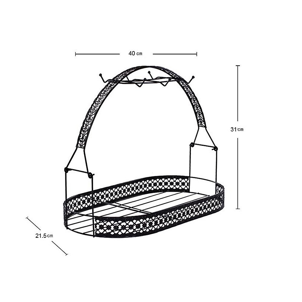 Mug Holder Coffee Cup Holder Stand Dishes Organizer Wrought Iron Mug Drainer Storage Drying Rack for Counter Cabinet Table Kitchen Restaurant Office (Silver A)