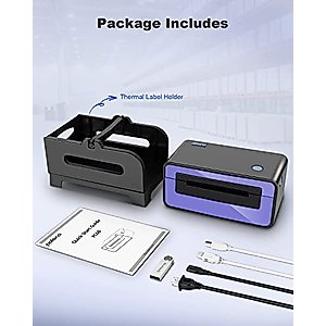 POLONO Shipping Label Printer, PL60 4x6 Label Printer for Shipping Packages, Direct Thermal Printer, Compatible with Windows, Mac, Linux, Widely Use for Shopify, Ebay, Amazon, UPS, FedEx, Etsy