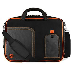 Orange Trim Laptop Bag for HP 15.6, Pavilion x360, Envy x360, Spectre x360, ChromeBook, Stream, Omen 14" to 15.6 inch