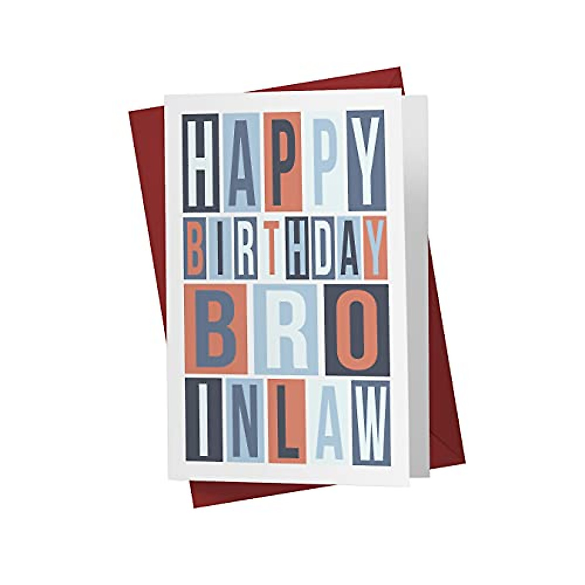 Sweet and Funny Birthday Card For Brother In Law, Large 5.5 x 8.5 Greeting Card - Brother In Law Birthday Card, Birthday Cards Brother In Law - Karto - Bro In Law