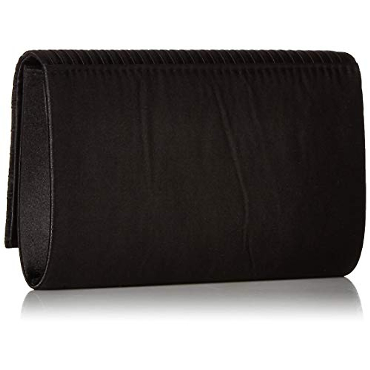 Jessica McClintock Women's Alexis Pleated Flap with Rhinestones, Black