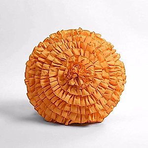 Lush Decor Harley Quilt Set Damask Pattern Reversible 5 Piece Bedding Set - Full Queen - Tangerine