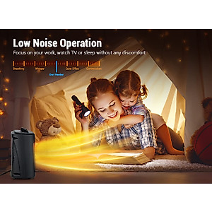 Space Heater, 1500W Heaters for Indoor Use with Thermostat, 1s Fast Heating Portable Electric Heater with 4 Modes, Small Ceramic PTC Room Heater with Tip-Over and Overheat Protection for Home, Office