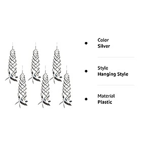 Hausse Bird Repellent Spiral Reflectors Silver Mylar Spinner, Hanging Reflective Bird Deterrent Device, Garden Decorative Scare Birds Away, Like Woodpeckers, Pigeons and Geese, 6 Pack