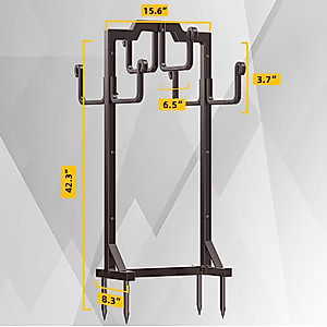 Skycarper Garden Hose Reel Holder Water Hose Hanger Organizer Stand,Bronze