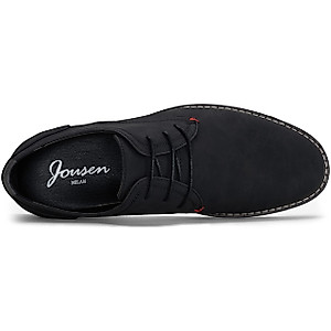 Jousen Men's Oxford Suede Business Casual Dress Shoes Plain Toe Oxfords Classic Formal Derby Shoes (AMY615 Black 11)