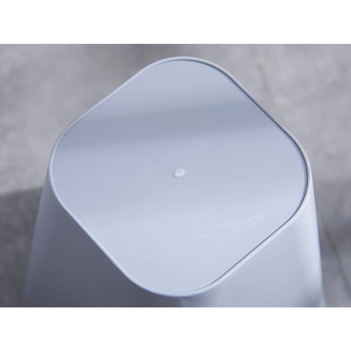 Lawei Set of 3 Plastic Small Trash Can - 1.6 Gallon Square Wastebasket Garbage Can for Home Kitchen Office Bathroom