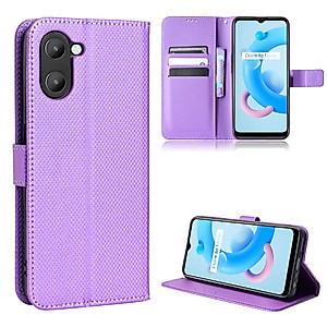 Phone Case for Realme V20, Leather Wallet Case for Realme V20 Non-Slip PU Leather Cover, Flip Folio Book Phone Cover for Realme V20 Case Purple