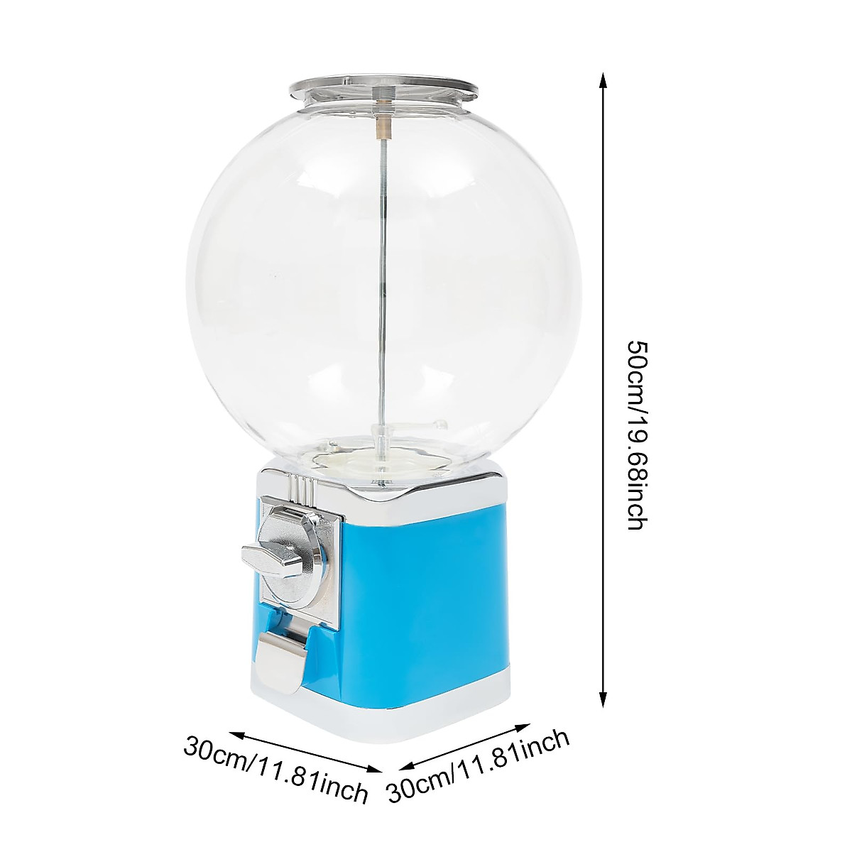 awolsrgiop Candy Dispenser Vending Machine, Candy Machine Gumball Machine Maker Big Bubble Candy Dispenser Machine Toy Vending Machine For Kids 1.26” Ball Bulk Vending Machines w/Key (Sky Blue)