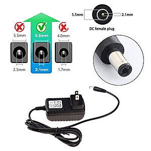 DC12V 1.5A Power Supply Adapter 18W UL Certificate 100V-240V AC to DC 12V Transformer for LED Strip Light Driver CCTV Camera 5.5mmx2.1mm US DC Plug (1pcs) with 4ft/1.2m Cable SDTNOVA