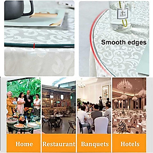 ZQKJLH Lazy Susan Tempered Glass Heavy Duty Turntable Round Dining Table Swivel Large Tabletop Serving Plate Transparent Rotating Tray with Silent Bearing Centerpieces ( Battery *1 : Ø 50cm/20in )