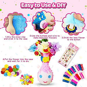 Wiseplz Flower Crafts Kit for Kids, 2 Packs Arts and Crafts for Kids Ages 3 -12 DIY Craft Project for Girls & Boys Art Supplies Sets for Kids Ages 5 -12 Year Old Birthday Gifts for Girls