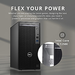 Dell OptiPlex 3000 Full Size Tower Business Desktop, Intel Core i5-12500 Processor, 64GB DDR4 RAM, 2TB PCIe SSD + 4TB HDD, DVDRW, Ethernet, WiFi Adapter, KB& Mouse, Windows 11 Pro, Black