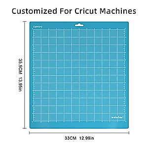 Welebar Cutting Mats for Cricut Maker/Maker3/Explore 3/ Air 2/Air, 4 Pack(12x12 Inch, StandardGrip/LightGrip/StrongGrip/FabricGrip) Replacement Quilting Cutting Mats for Cricut
