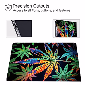 Rossy Case for Samsung Galaxy Tab A8 Case 10.5 inch 2022 Slim Lightweight PU Leather Adjustable Smart Stand Cover with Auto Wake/Sleep for Samsung Tab A8 2022 (SM-X200/X205/X207),Marijuana Leaf Weed