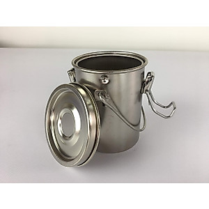 Original Whiskey painters Artist Studio and Travel Stainless Steel Paint Brush and Tool Washer Cleaner 9 oz,Great for Plein air Hanging on Easel and Travel use. Strainer Inside and Handle to Carry.