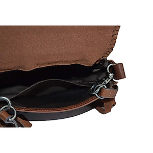 womens cross body bag western cowgirl floral tooled shopper purse brown