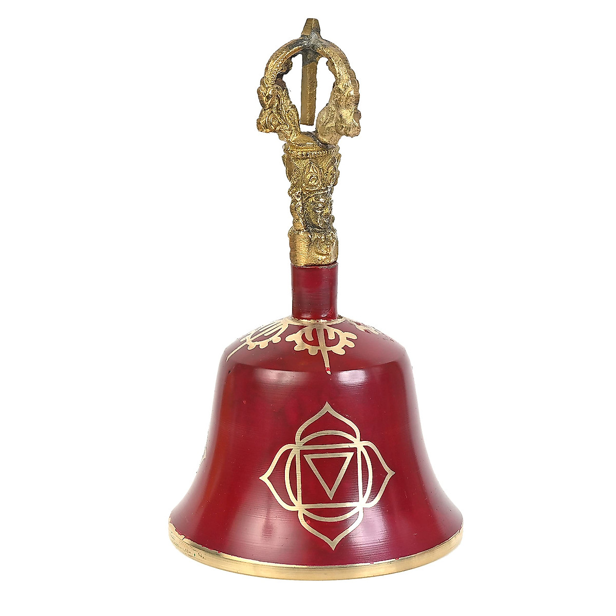 Blue Third Eye Chakra Tibetan Bell (Note E) - 5.5 Inches H x 3 Inches D - Chakra Meditation Harmony