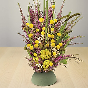 FloraCraft Floral Desert DryFōM Half Ball 3.8 Inch x 7.8 Inch Green