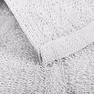 American Terry Mills 100% Cotton Economy Salon Towels Gym Towels Hand Towel, Maximum Softness, Absorbency & Durability, (15" L x 25" W 2.25Lbs/Doz, White, 24 Piece