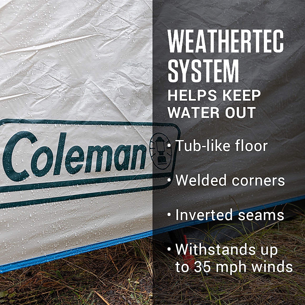 Coleman Cabin Camping Tent with Screened Porch, 4/6 Person Weatherproof Tent with Enclosed Screened Porch Option, Includes Rainfly, Carry Bag, Extra Storage, and 10 Minute Setup